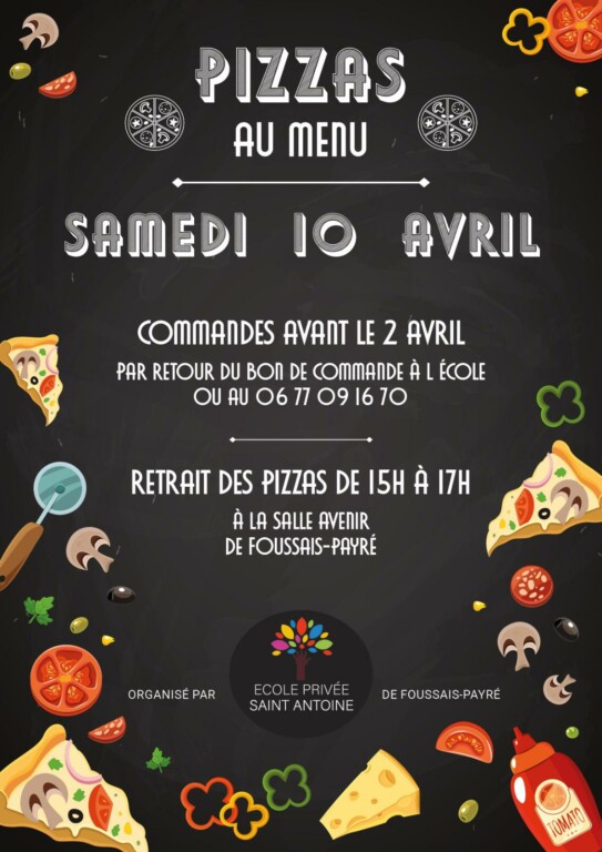 Opérations pizzas à emporter – Ecole St Antoine Foussais Payré Opérations pizzas à emporter – Ecole St Antoine Foussais Payré